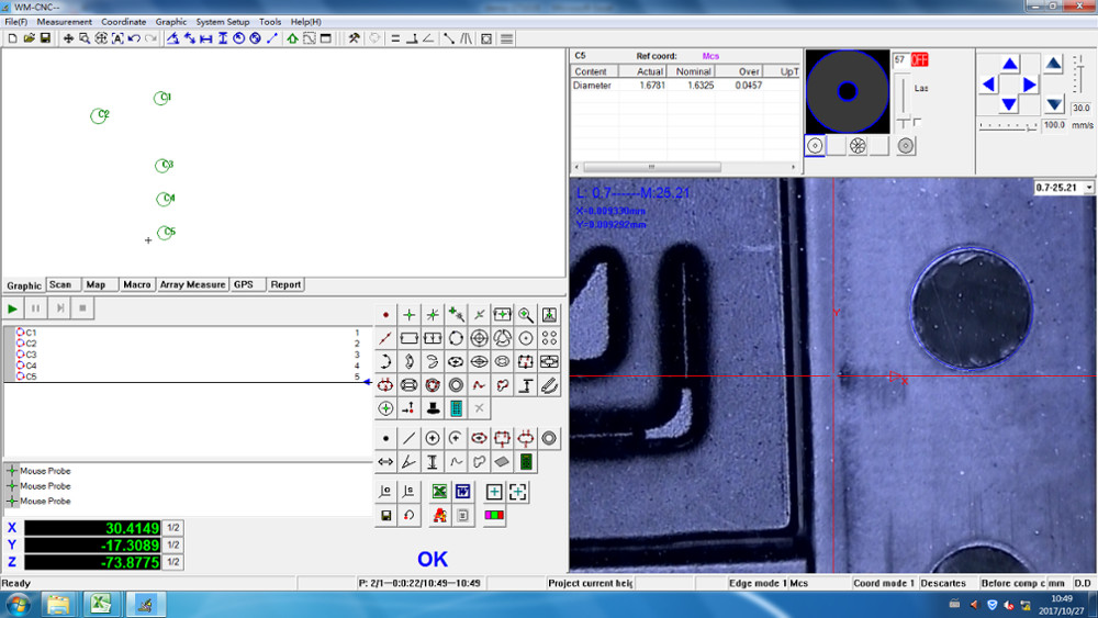 2D Manual Optical Video Measuring Instrument For Electronics Connectors